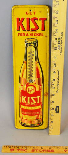 Vintage Kist Beverages Tin Litho Advertising