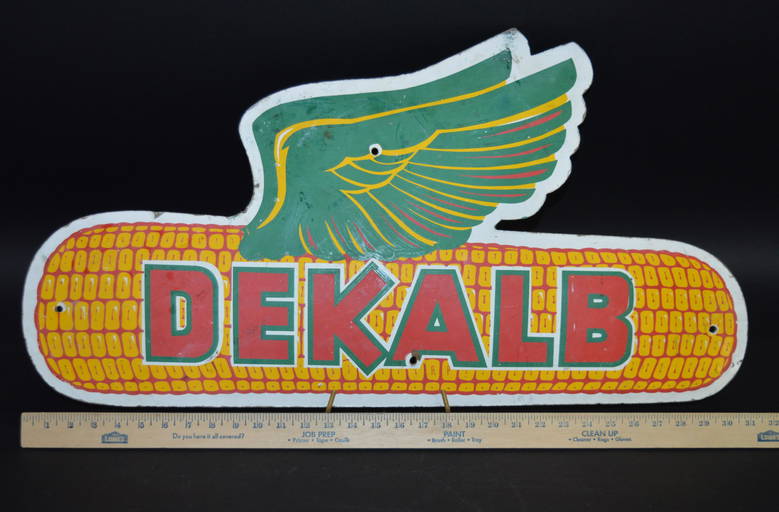 Vintage Dekalb Masonite Corn Sign
