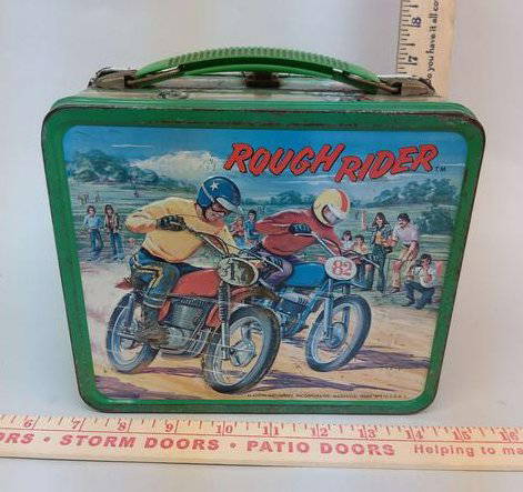 Vintage Aladdin Rough Rider Lunch Box W/thermos