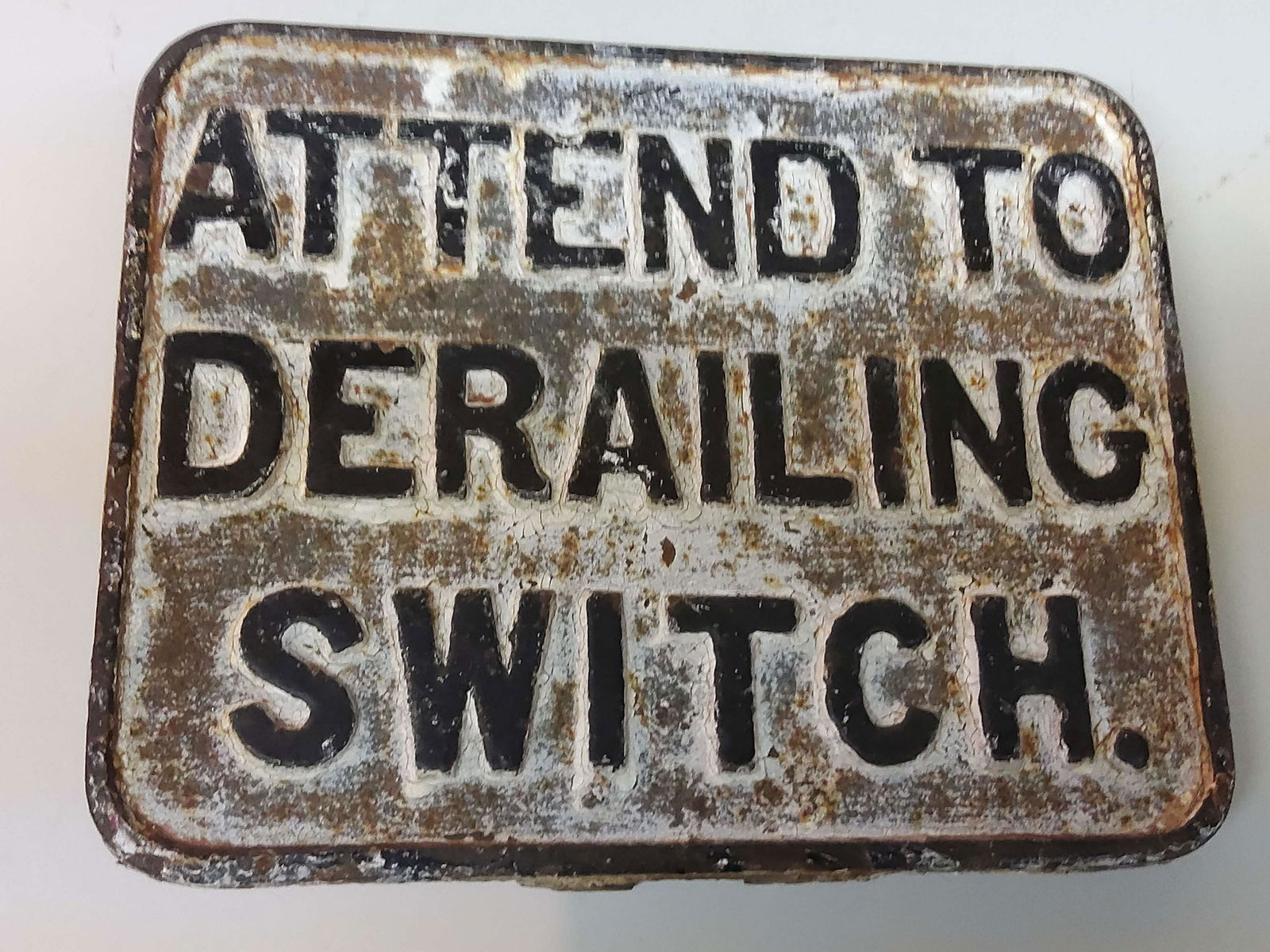 Cast Iron Railroad Derailing Switch Sign - Apr 01, 2020 | AAA Auction ...