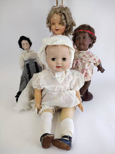 4 Dolls Incl. Hilda Jak, Effenbee Norma, Frances Reedy, Ideal Shirley ...