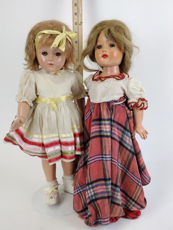 (2) 18" Effanbee Articulated Composition Dolls (#0754) on Jan 01, 2023 ...