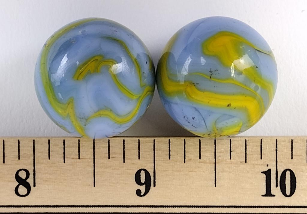 (2) Vintage Glass Shooter Marbles 7/8" (#0925) on Jan 01, 2023 | AAA ...