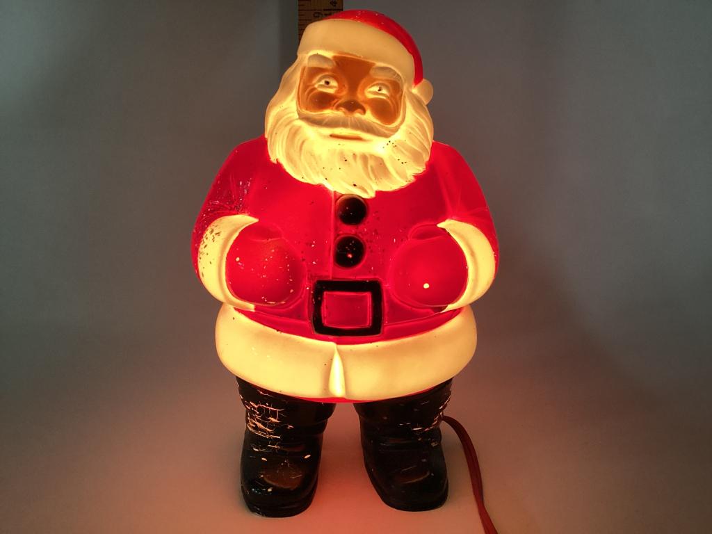1950s Light Up Plastic Santa General Prod. Co. Auction