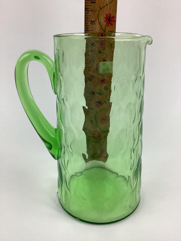 Uranium Green Depression Glass Pitcher Auction