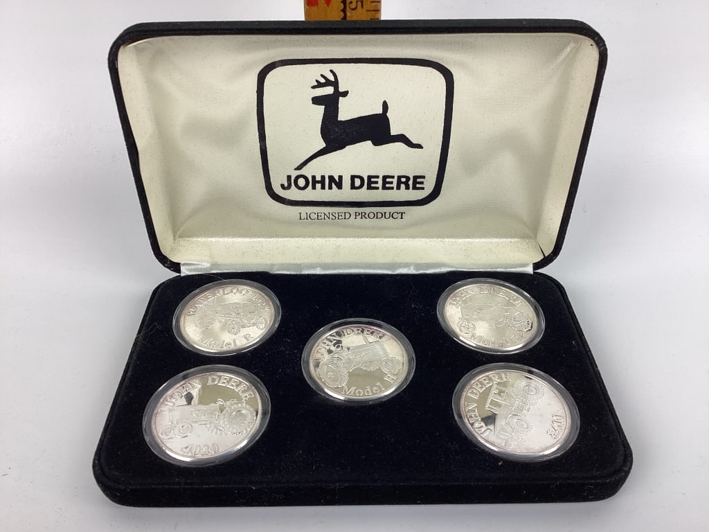John Deere .999 Fine Silver 5 Coin Collectors Set Various Model Types ...