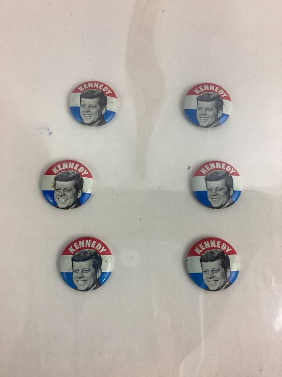Original Vintage John F. Kennedy Political Campaign Buttons, Includes 6 ...