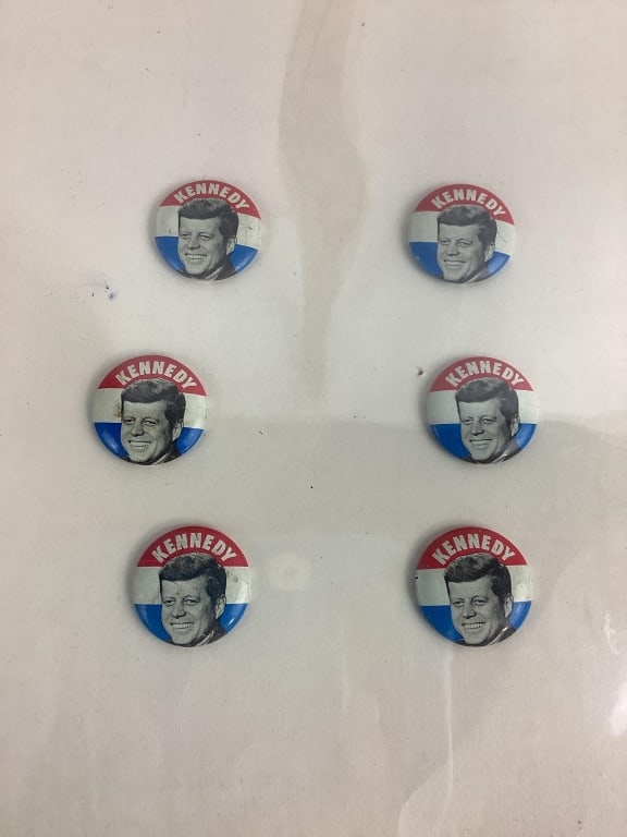 Original Vintage John F. Kennedy Political Campaign Buttons, Includes 6 ...