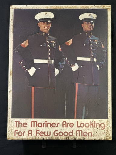 1971 Us Marine Corps Metal Sign