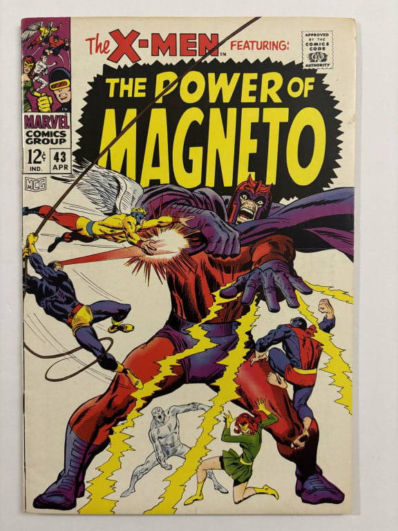 X-men 43 Magneto Fight 1968 Comic Book Vg/fn Auction