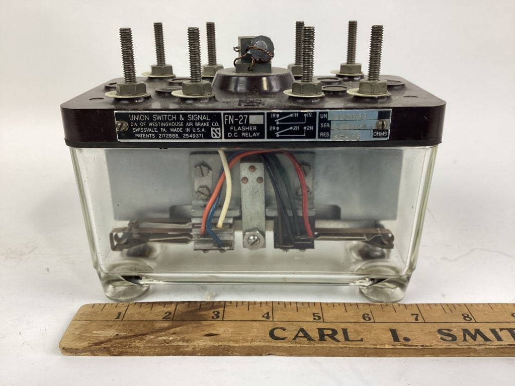 Railroad Flasher D. C. Relay Union Switch & Signal Auction