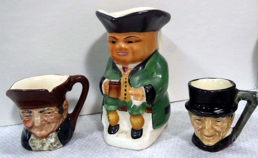 Three Miniature Toby Mugs