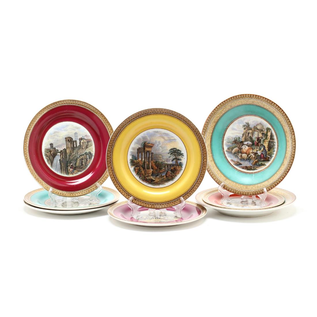 Eight Pratt Transfer Decorated Plates - Aug 26, 2017 | Leland Little ...