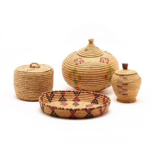 Four Native American Basketry Items