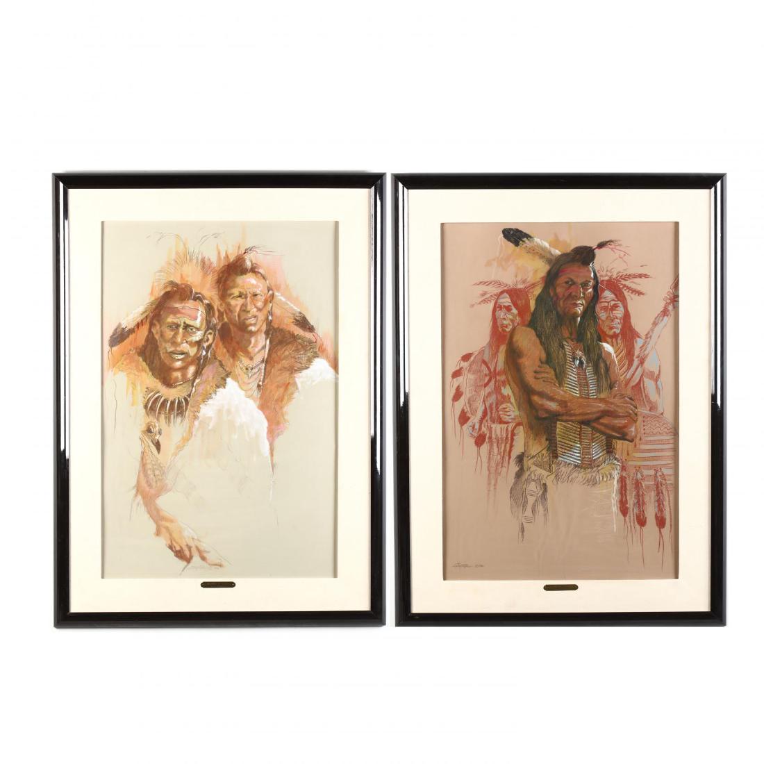Gene Locklear (NC), Two Large Native American Portraits