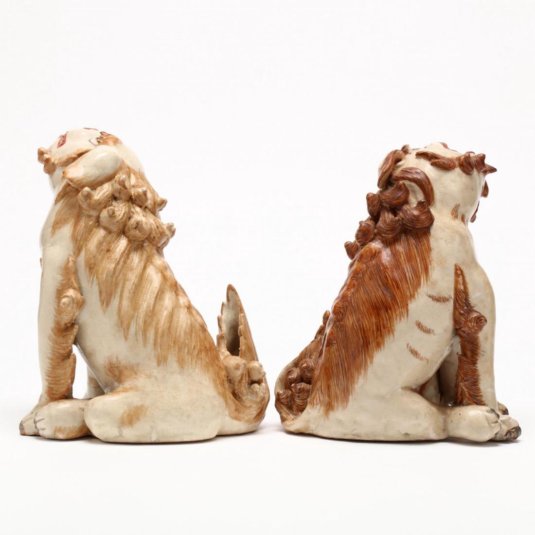 A Pair of Japanese Satsuma Shishi Dogs by Keida