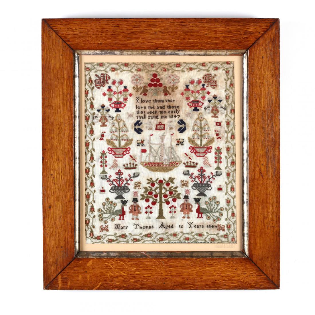 Antique Needlework Sampler, English - Jan 06, 2018 | Leland Little ...