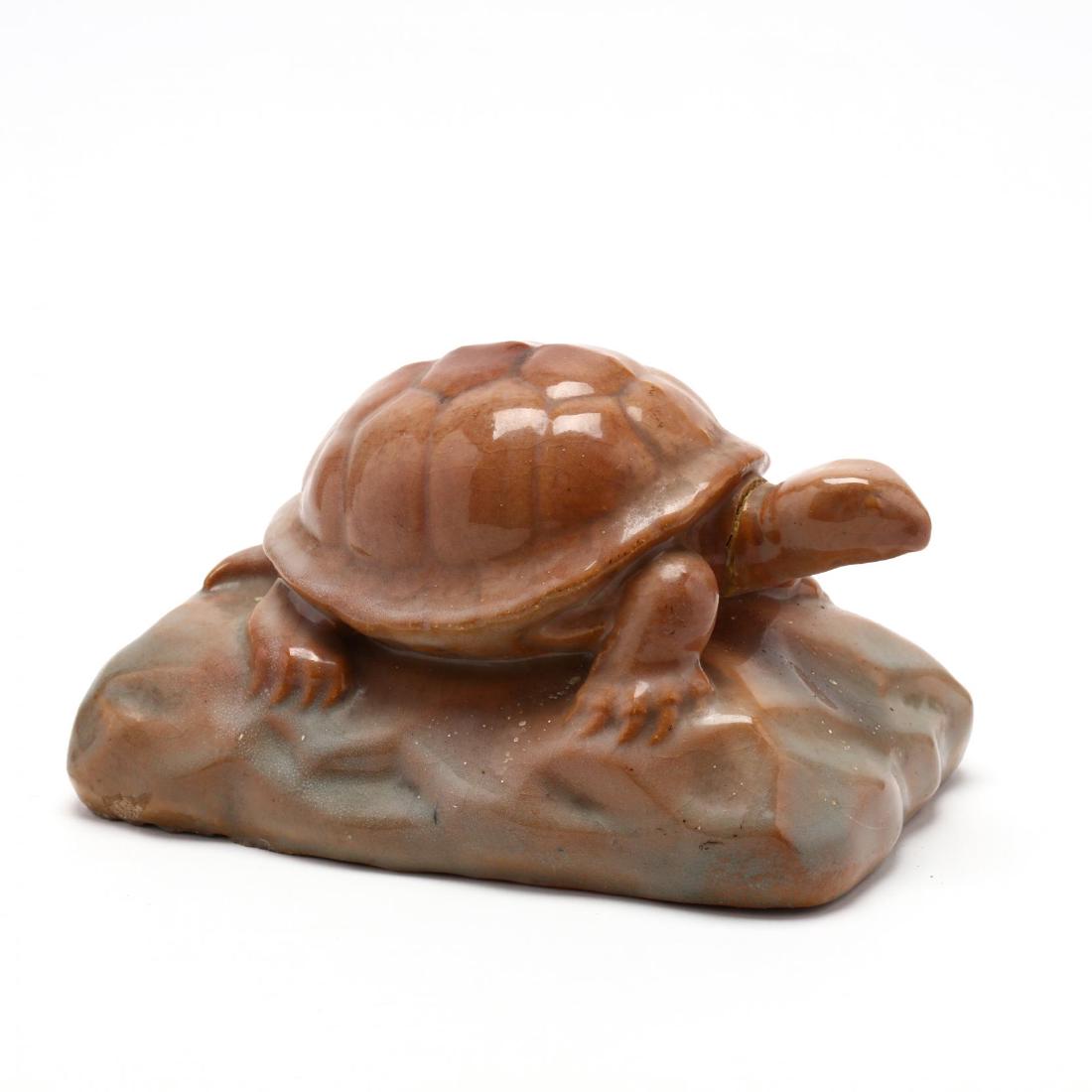 Unusual WPA Pottery Turtle Form Sculpture
