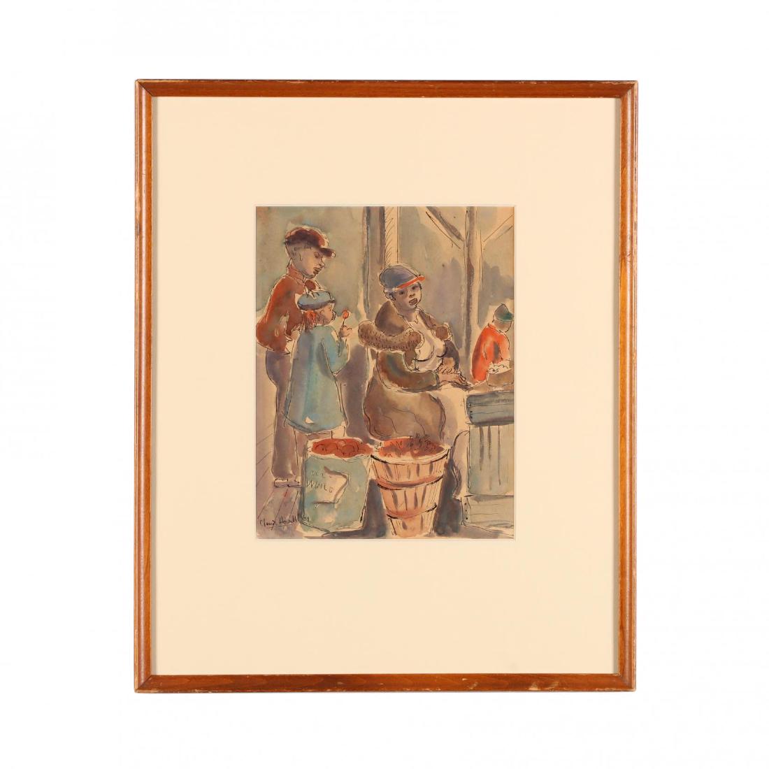 Claude Howell (NC, 1915-1997), Market Woman