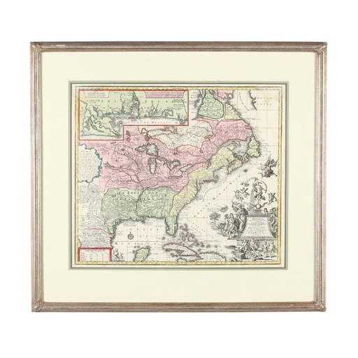 Seutter Map Of Eastern North America Referencing The