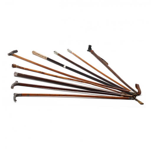 Nine Vintage Swagger Sticks And Riding Crops