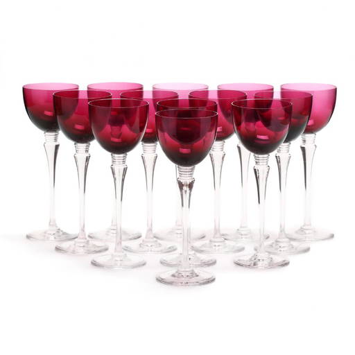 Saint Louis Crystal, Set Of (14) Grand Lieu Hocks