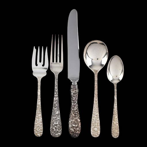 "stieff Rose" Sterling Silver Flatware Service