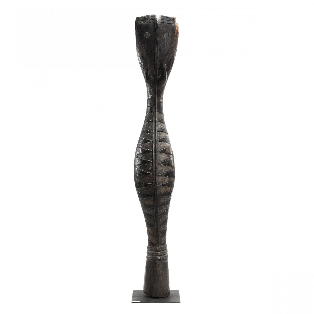 Monumental Baga Male Snake Figure