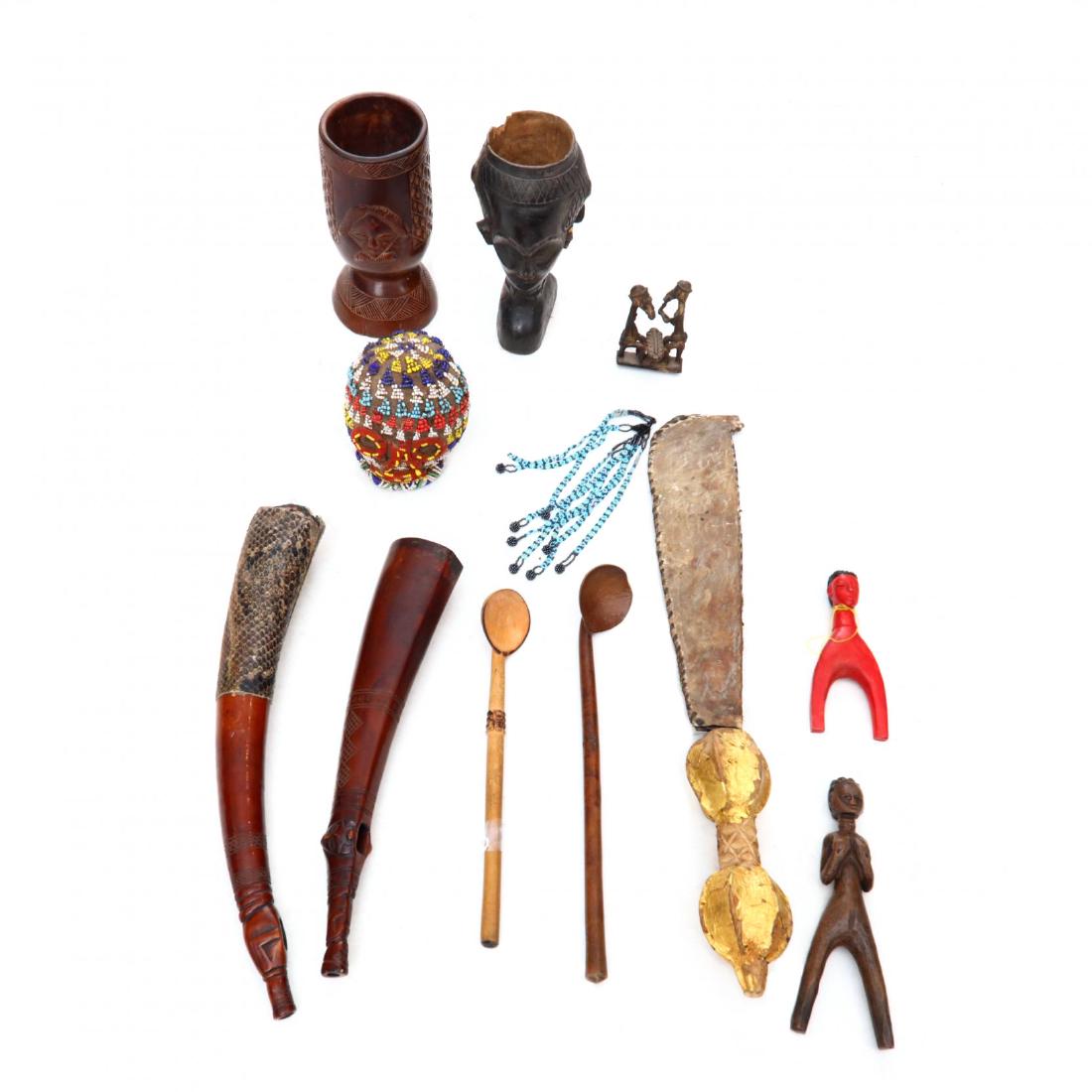 Thirteen Assorted African Tribal Items