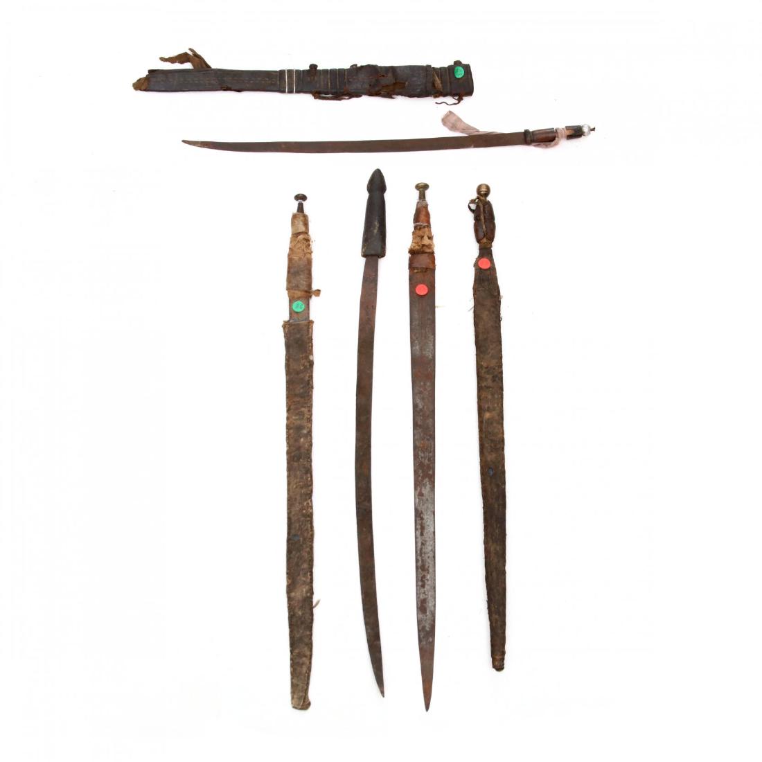 Five African Tribal Swords