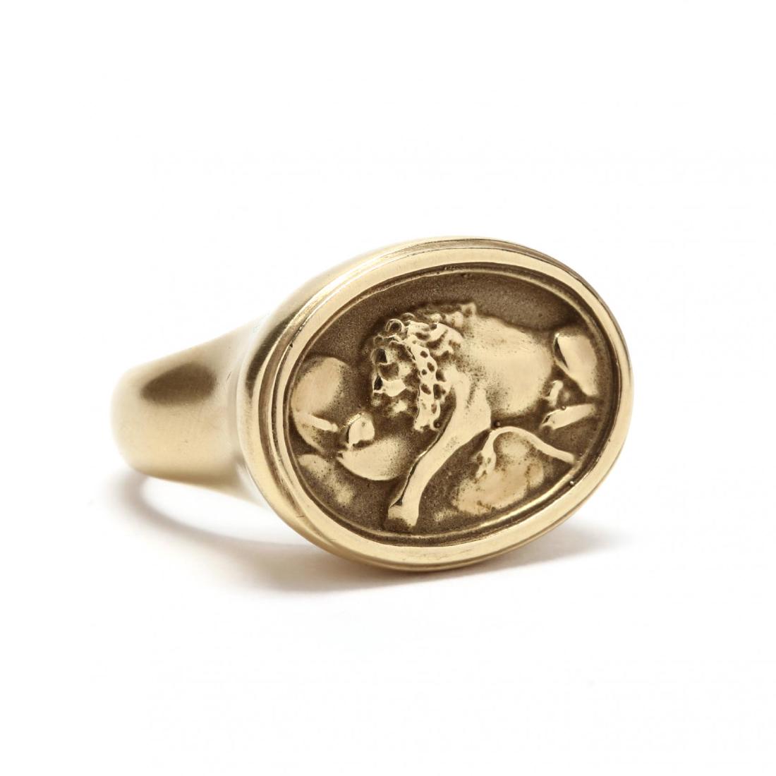 18KT Gold Lion Ring, Slane