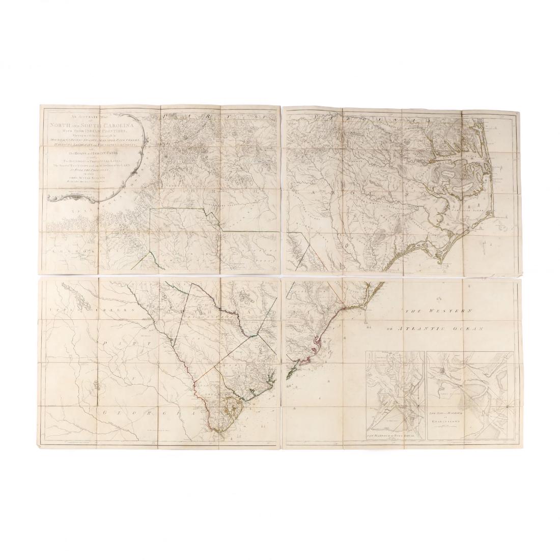 A Rare Folded 1794 Edition of Mouzon's Celebrated Map
