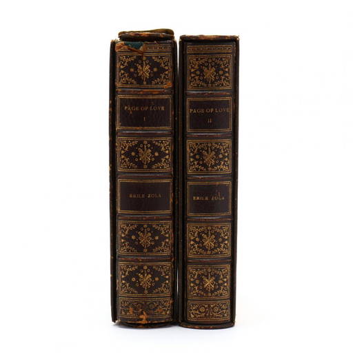 Emile Zola, A Page Of Love With Fore Edge Paintings