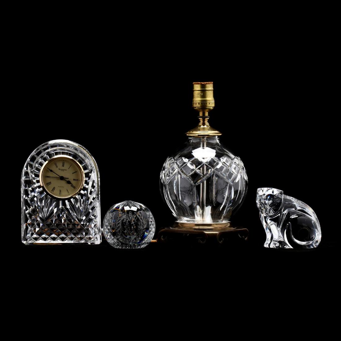 Four Waterford Crystal Desk Accessories