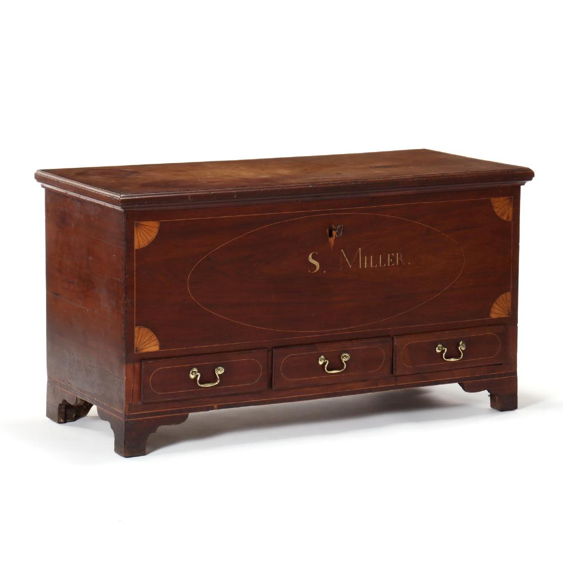Federal Inlaid and Sulphur Inlaid Walnut Blanket Chest