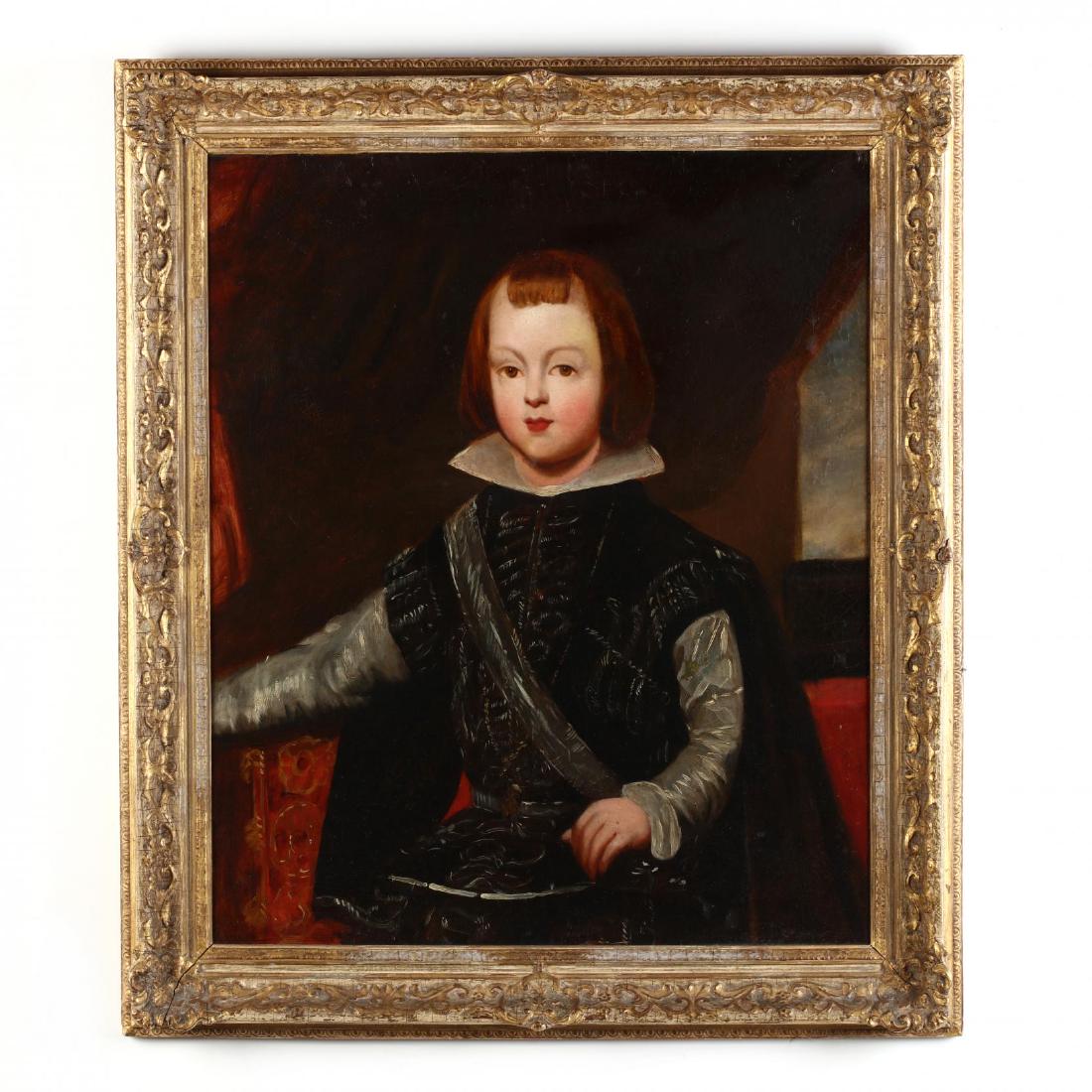 An Antique Portrait of a Young Boy in 16th Century