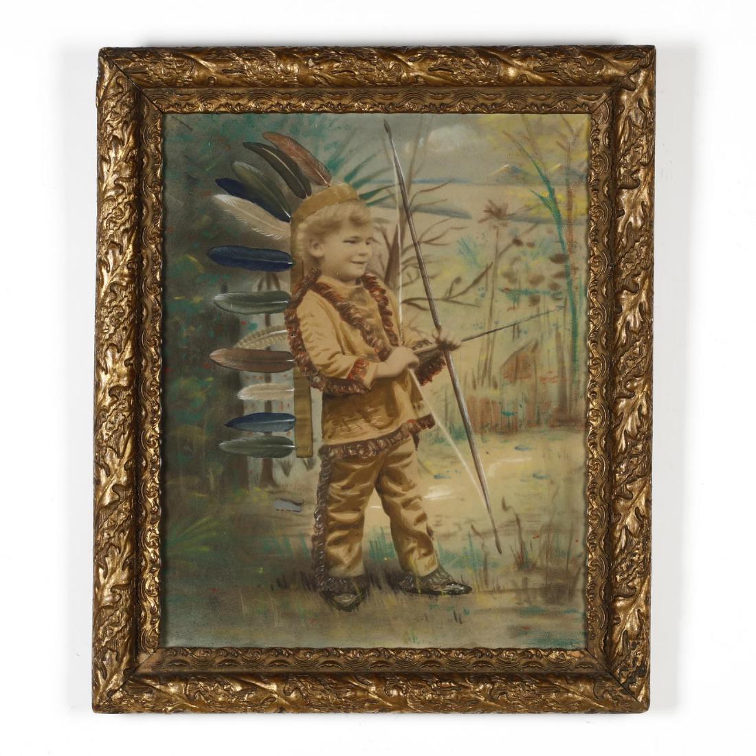 Hand Tinted Photograph Of A Boy In Costume