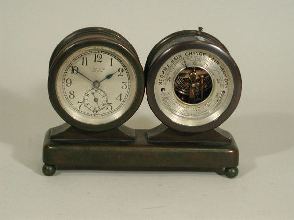 1235: Desk Clock and Barometer Set, Tiffany & Co,