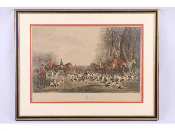 Antique Thomas Lupton Fox Hunt Engraving,