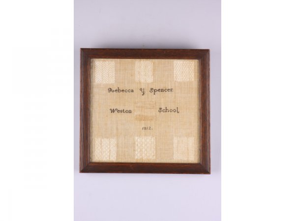 349: Westtown/Weston School Darning Sampler, 1812,