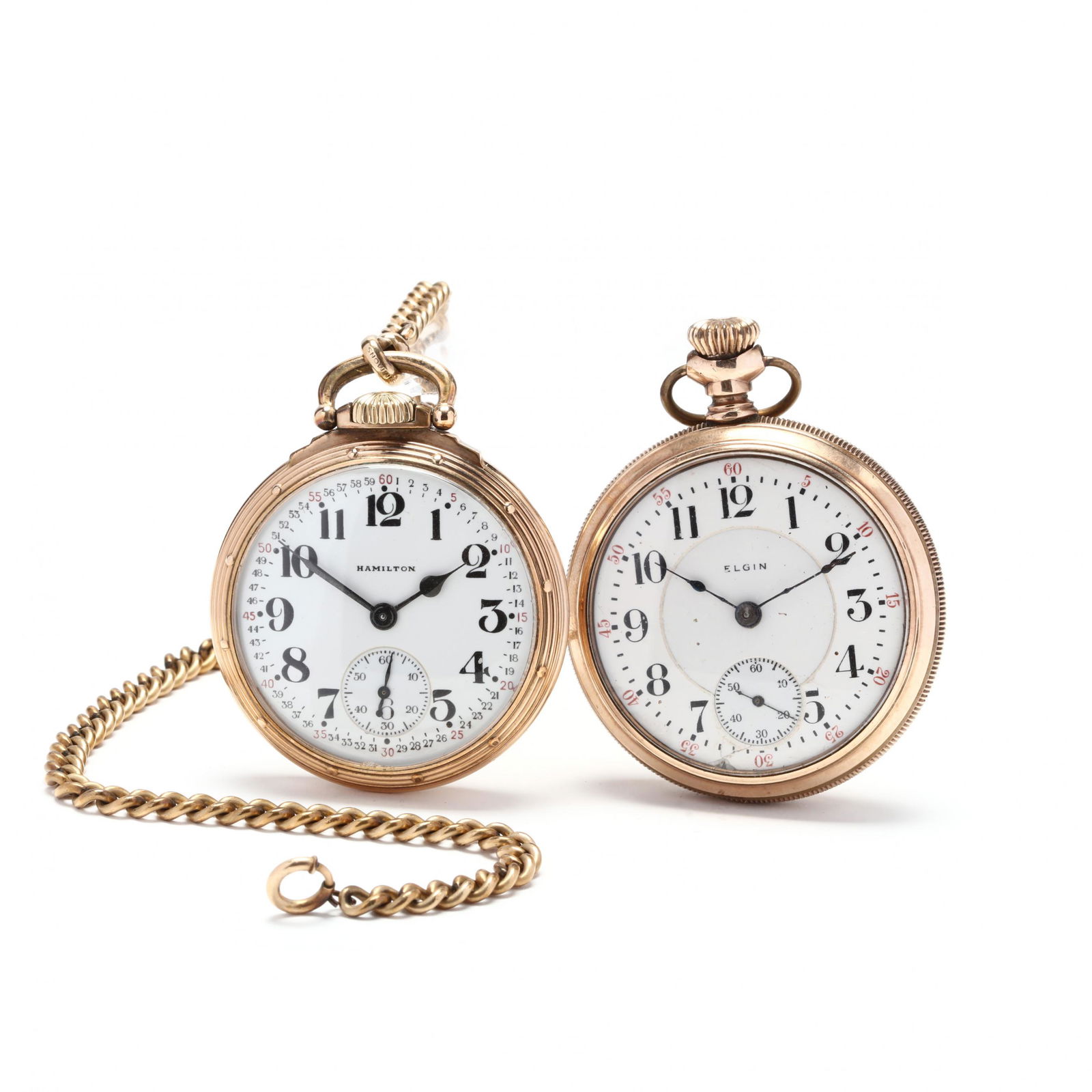 Two Gold Filled Open Face Pocket Watches
