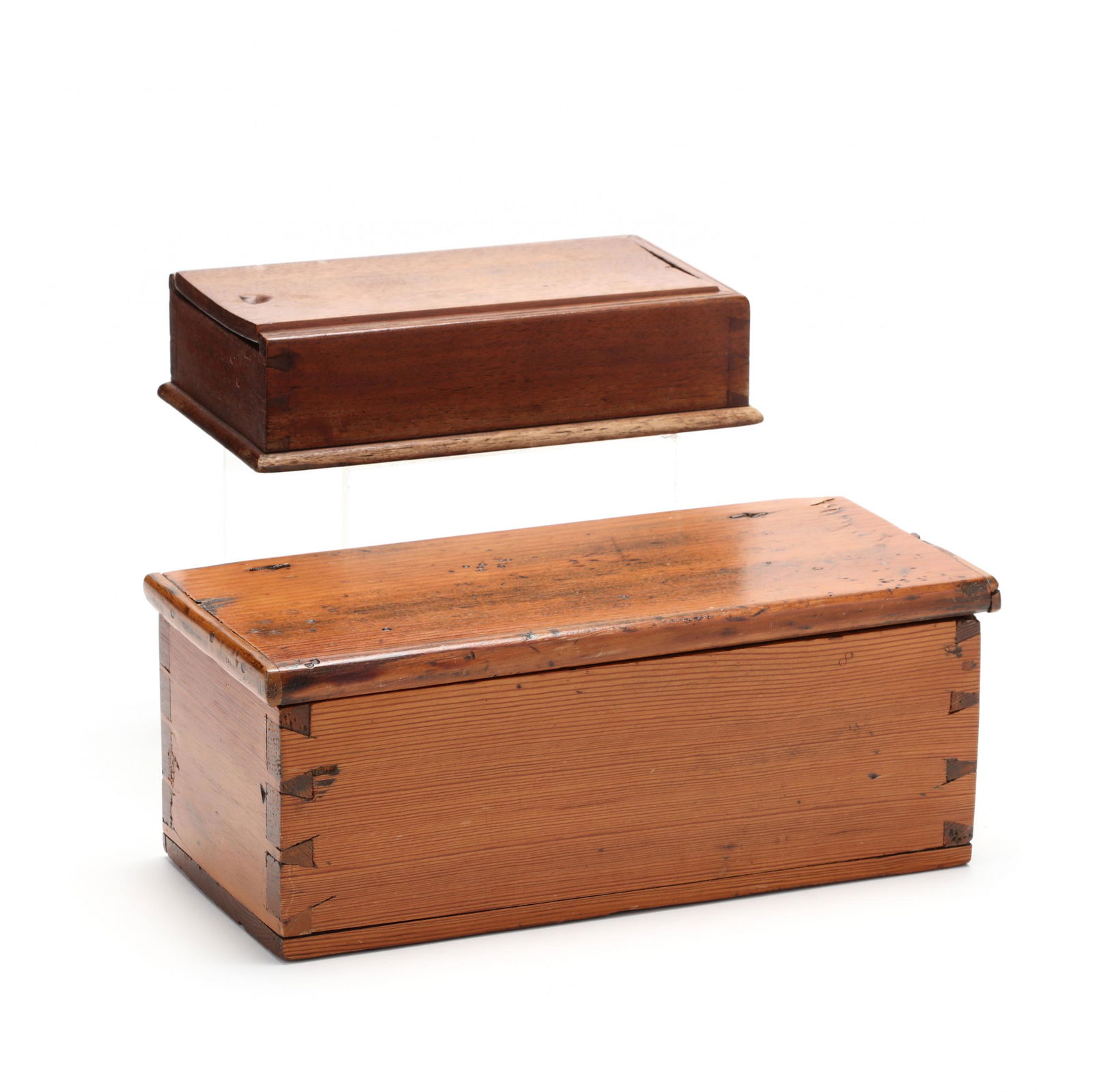 Two Antique Primitive Storage Boxes - May 25, 2020 | Leland Little ...