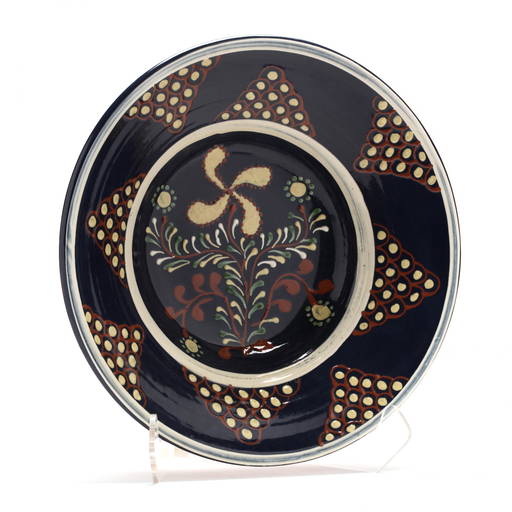 Nc Pottery, Westmoore Pottery Large Decorated Charger