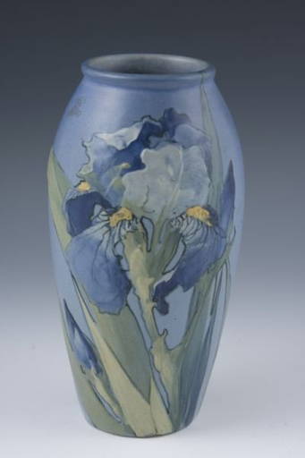 Weller Hudson Vase "irises" By Mae Timberlake,