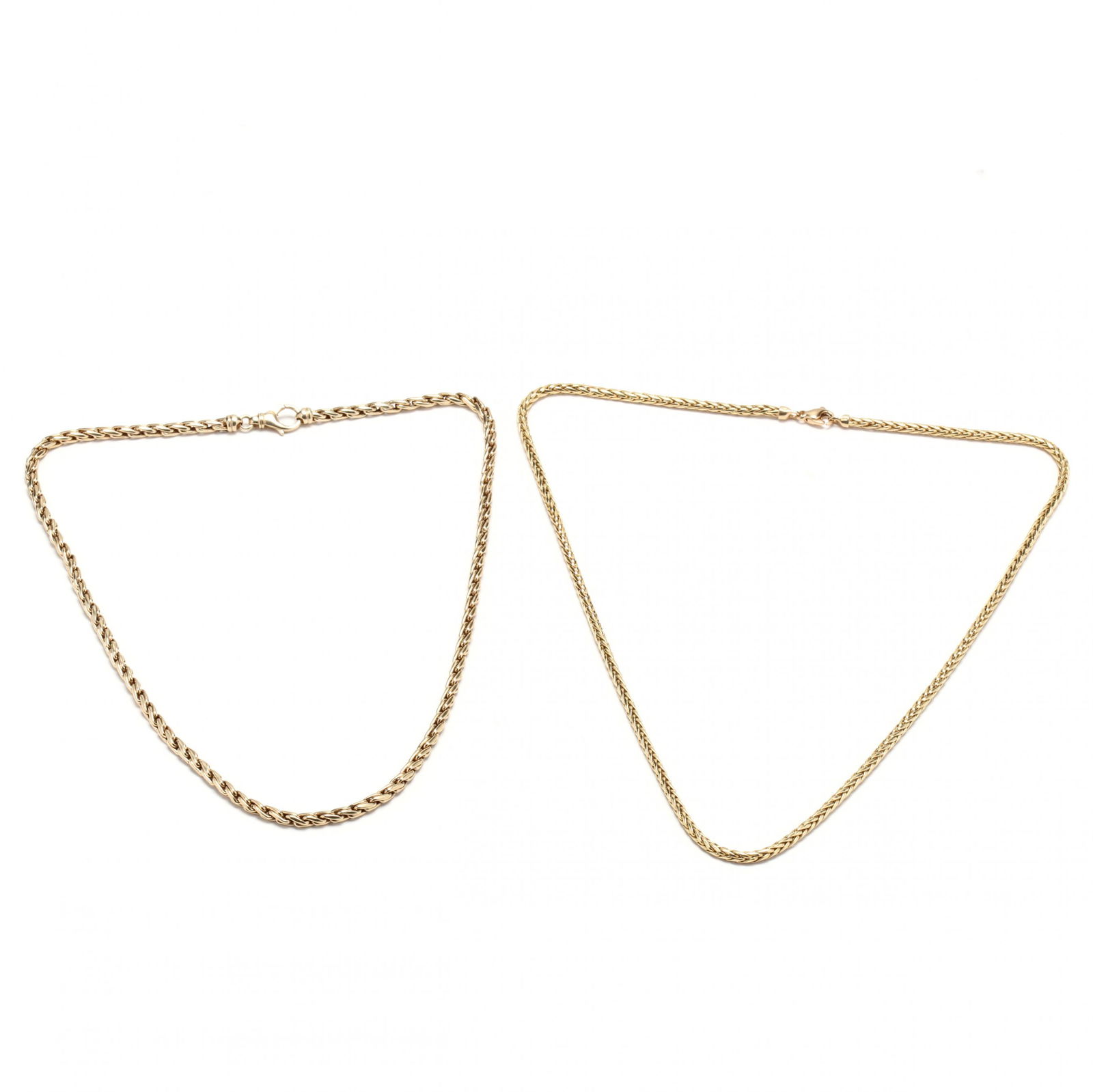 Two Gold Chain Necklaces