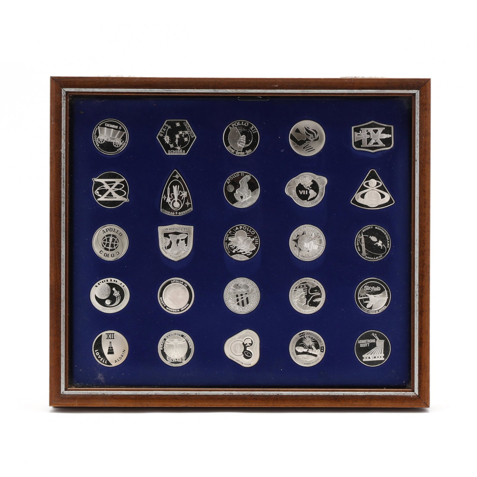 Franklin Mint, 25 Sterling Silver Official Nasa Manned