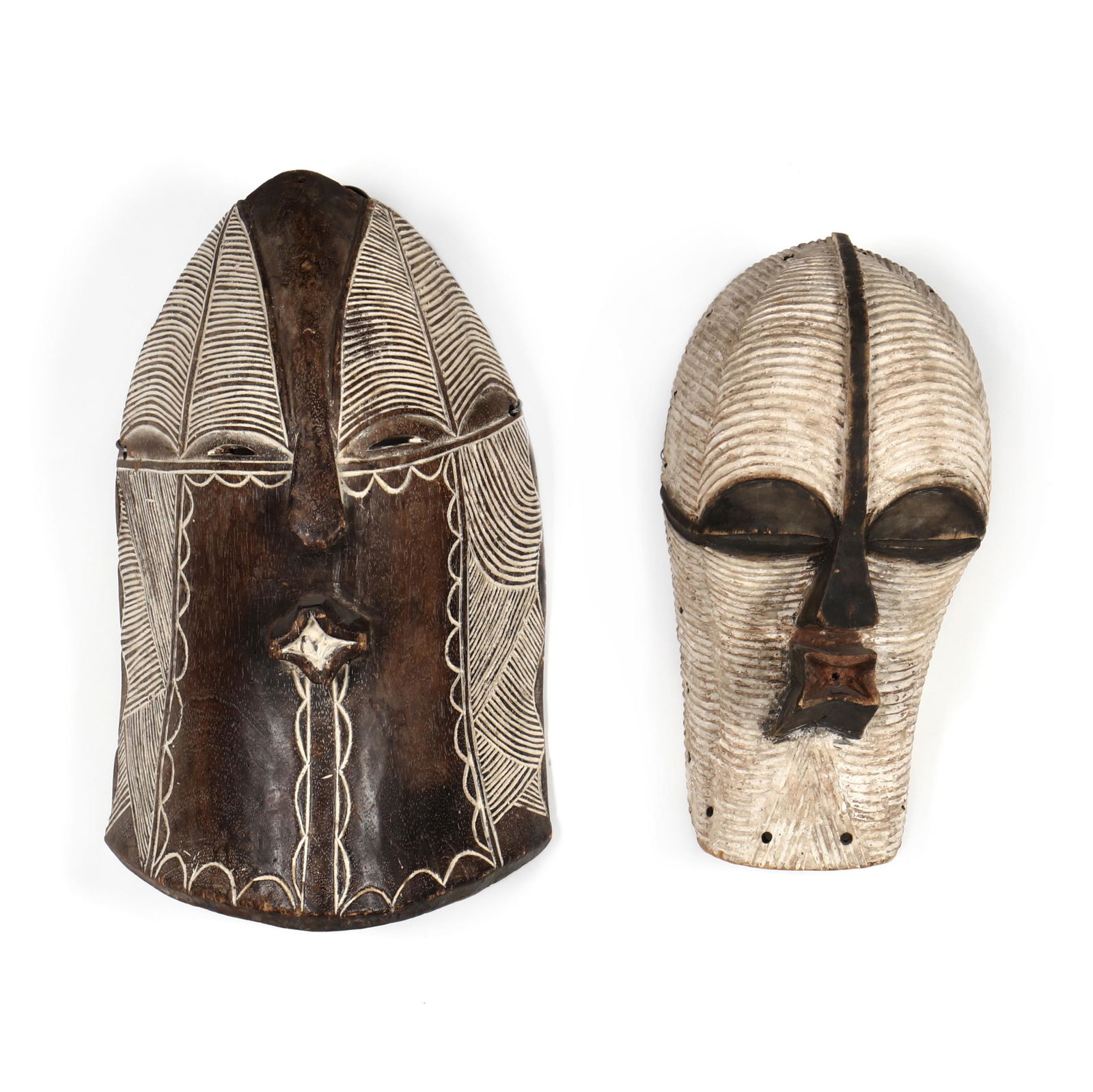 Two Songye Kifwebe Masks