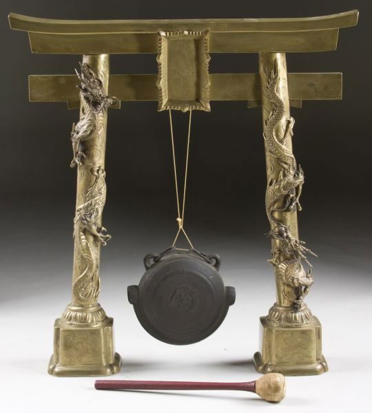 53: Asian Cast Bronze Hanging Gong