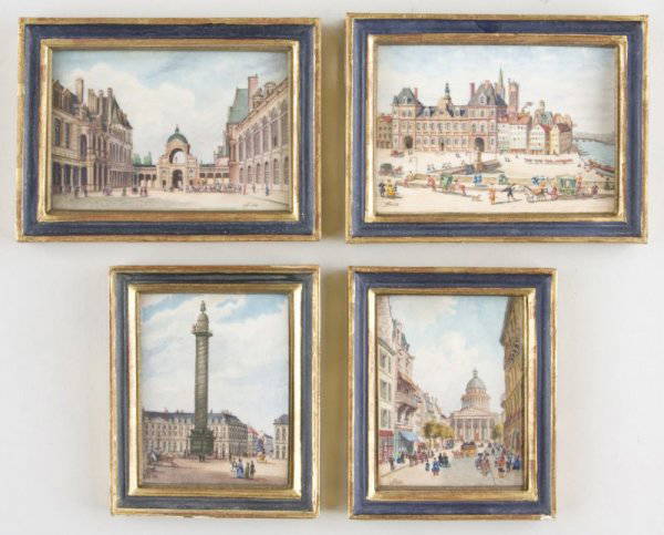 R. Nicolle (french, 20th C.), Four Miniatures