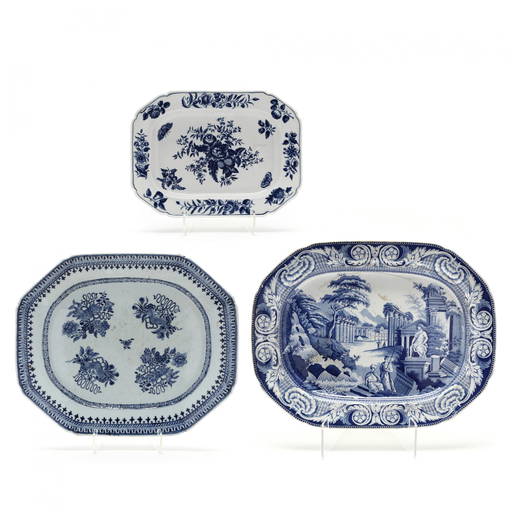 Three Platters: Worcester Platter, Dr. Wall Period And